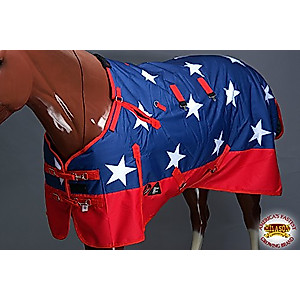 HILASON 600D Winter Waterproof Poly Miniature Horse Blanket US Flag - 42 Inches | Horse Blanket | Horse Blankets for Winter Waterproof | Horse Turnout Blanket | Horse Turnout