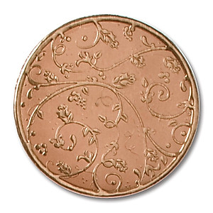PaperDirect Swirled Leaves Embossed Bronze Foil Seals, 32 Count