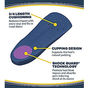 Dr. Scholl’s HEEL Pain Relief Orthotics // Clinically Proven to Relieve Plantar Fasciitis, Heel Spurs and General Heel Aggravation (for Men's 8-12, also available for Women's 5-12)