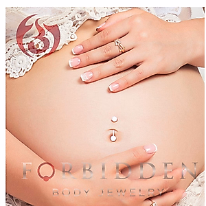 Forbidden Body Jewelry Clear Piercings, Clear Piercings for Work, 14G 19mm Hospital Grade PTFE Flexible Piercing Retainers for Pregnancy, MRI, Surgery & More (4mm Acrylic Balls), Sold as Pair