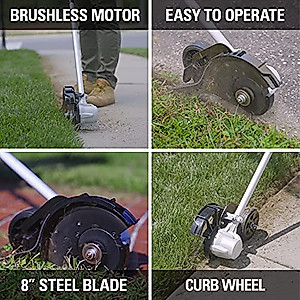 Greenworks Pro 80V 8 inch Brushless Edger, Battery Not Included ED80L00