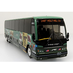 Prevost X345 Bus Greyhound Military Tribute Special Edition 1/87 Scale-HO Scale Iconic Replicas 3rd Editon