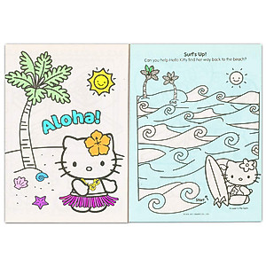 HUB Studios Hello Kitty Coloring Book and Stickers Super Set~ Hello Kitty Coloring Book with Hello Kitty Stickers & Specialty Door Hanger