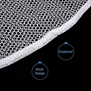 MECCANIXITY Electric Fan Dust Cover 16 Inch Washable Dustproof Guard Mesh Net for Protection, White Pack of 2