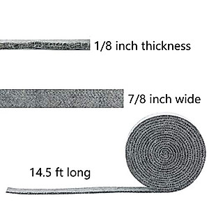 DOLAMOTY 15ft High Temp Gasket Replacement for Large/XLarge Big Green Egg Parts,Big Green Egg Accessories Smoker BGE Gasket Pre-Shrunk Accessories Self Stick Felt, 7/8" Wide