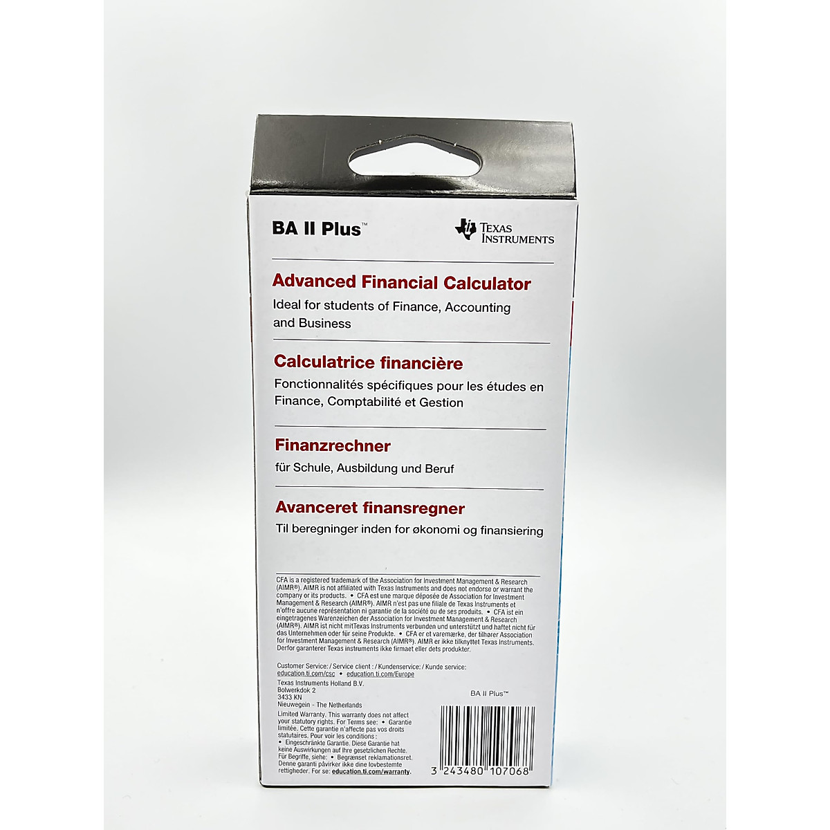 TEXBAIIPLUS - Texas Instruments BA-II Plus Adv. Financial Calculator