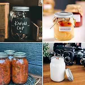 Mason Jar Lids Regular Mouth, aluminum lids for mason jar regular mouth split-type lids leak proof and secure canning jar caps(24PCS)