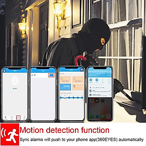 Full HD 1080P Light Bulb Camera,FISH-EYE LENS 360° Wireless Security IP Panoramic Camera, 2.4GHz WiFi Dome Surveillance Cameras, IR Motion Detection, Night Vision, Alarm for Office/Baby/Pet Monitor