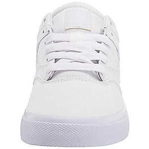 DC womens Kalis Vulc Skate Shoe, White/White, 7 US