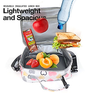 Mesa Lunch Bag for Kids - Kids Lunchbox for School, Daycare, Kindergarten - Insulated Lunch Box for Girls & Boys (Heart)