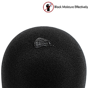 Foam Microphone Windscreen- Aedor Quality Sponge Mic Cover as a pop filter for Blue Yeti, Yeti Pro Condenser Microphones(Black)