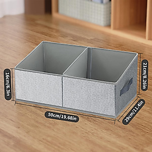 DIMJ Trapezoid Storage Bins, 3 Packs Large Closet Baskets, Foldable Fabric Baskets for Clothes, Baby Toiletry, Toys, DVDs, Books