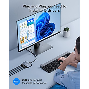 KVM Switch, ABLEWE Aluminum KVM Switch HDMI,USB Switch for 2 Computers Sharing Mouse Keyboard Printer to One HD Monitor, Support 4K@60Hz,2 HDMI Cables and 2 USB Cables Included