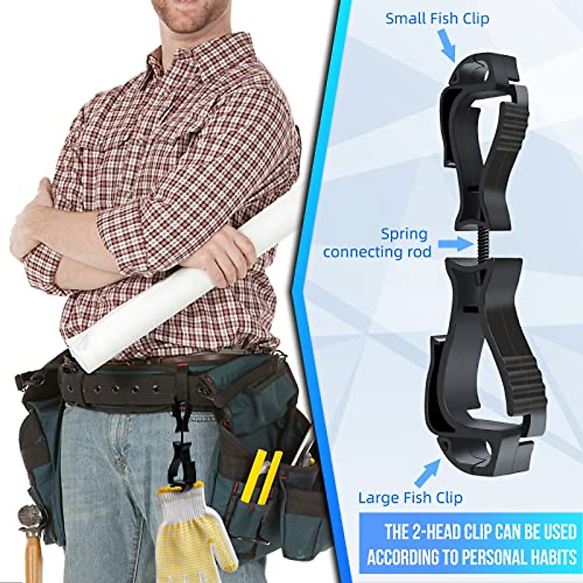 NANHONG Glove Clips, Glove Holder, Glove Clips For Work, Glove Holder Clip, Work Gloves, For Duty Belt, For Construction