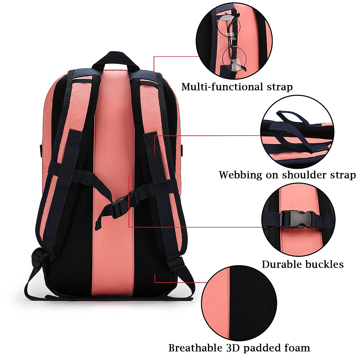BE SMART Travel Backpack Outdoor Man Pack Lightweight Water resistant Sport Bag fits 13.5 inches Laptop for Man & Woman, Durable Backpack for Many Occasions