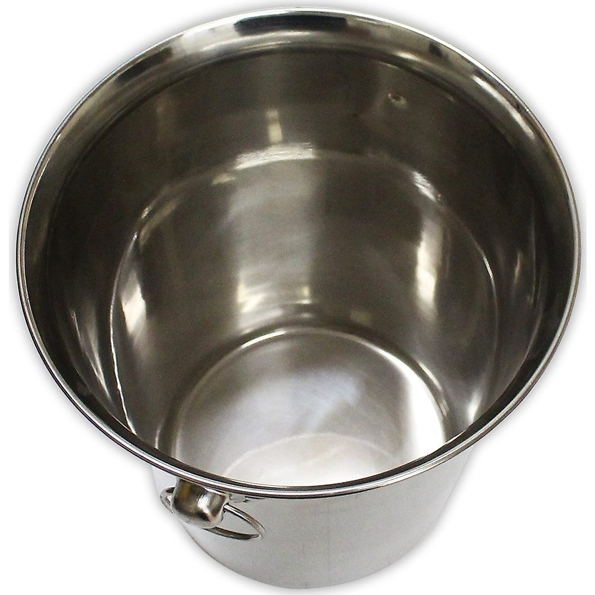 KITCHENDIVA 8.5" x 8.5" Stainless Steel Ice Bucket with Ring Handles | Chic Design | Ideal for Various Occasions