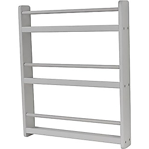 Childlike Behavior 3-Tier Wood Bookshelf Organizer for Kids - White, Wall Mount