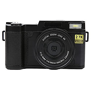 Digital Camera,Digital Camera 3in LCD Screen 180 Degree Rotation 2.7K 48MP High Definition USB Charging