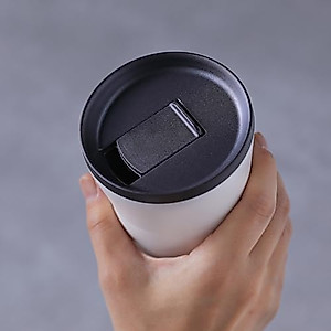 KYOCERA 17 oz Ceramic Coated Tumbler with Lid - Cream White