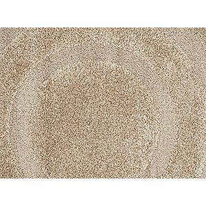 SAFAVIEH Florida Shag Collection 4' Round Beige / Beige SG454 Border Non-Shedding Living Room Bedroom Dining Room Entryway Plush 1.2-inch Thick Area Rug