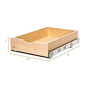 Knape & Vogt RS-WMUB-14-4-AS 5 in. H x 14.88 in. W 22 in. D Soft-Close Wood Drawer Box Pull Out Cabinet Organizer