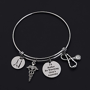 ENSIANTH I’d Rather Be Watching Bracelet Gift for for Fans You are My Person Gift (Anatomy BR)