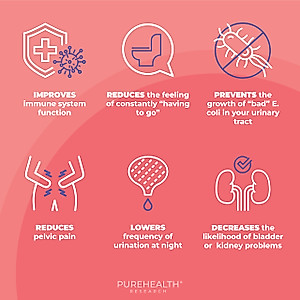 PUREHEALTH RESEARCH UTIFIX D Mannose with Cranberry Long-Term Supplement - D-Mannose for UTI 1000mg Capsules + 300mg Cranberry Extract + Propolis for Urinary Tract Health for Women and Men, 60 Count