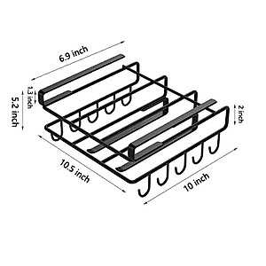 GANKAS Hanging Storage Rack Under The Cabinet Storage Racks Slide-in Rack Organizer Can Hanging Wine Glass, kitchenware, Cutting Board, Pot lid, Kitchen Paper Towels