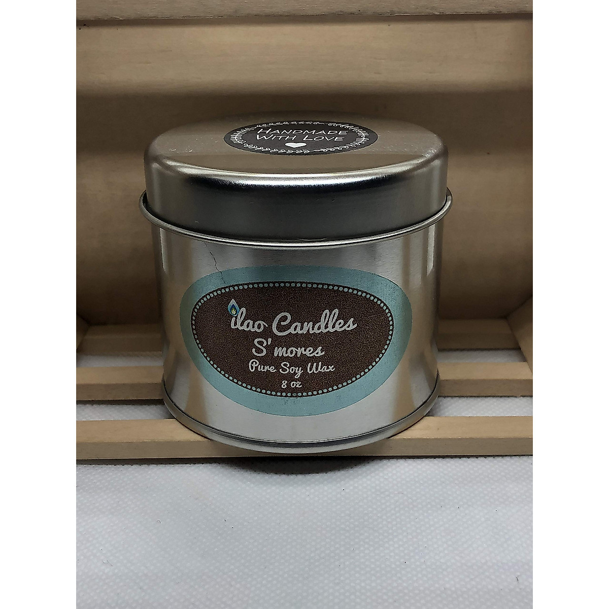 S'mores 8 oz Tin Jar Pure Soy Wax Candle Hand Poured in the USA