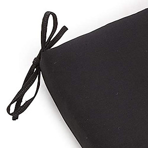 Blazing Needles Indoor Twill Chair Cushion, 4 Count (Pack of 1), Black