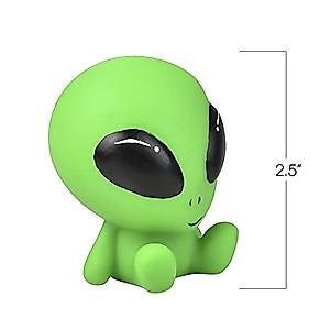 ArtCreativity Rubber Galactic Aliens, Set of 10, Alien Toys for Kids in Assorted Colors, Great as Outer Space Party Favors, Bath Toys for Kids, Swimming Pool Toys, and Office Desk Decorations
