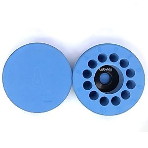 Labvida -1℃(-33.8℉) Cell Freezing Container for 2ml Cryogenic Vials, 12 Places, Cross-Linked Polyethylene Foam with a Solid State Core, LVZ001