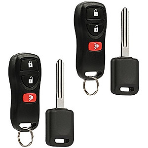 Key Fob fits 2002-2004 Nissan Infiniti Keyless Entry Remote + Key (KBRASTU15 4D-60), Set of 2