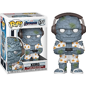 POP Marvel: Avengers Endgame - Gamer Korg Funko Pop! Vinyl Figure (Bundled with Compatible Pop Box Protector Case) Multicolor 3.75 inches
