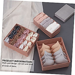 Alipis 1 Set/3pcs Underwear Storage Box Drawers for Clothes Dresser Drawer Hanging Drawers for Closet Storage Bags for Clothes Socks Organizer Drawer Divider Panties Organizer Box Grid