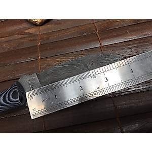 Perkin Handmade Damascus Hunting Knife Full Tang Fixed Blade Knife - 5MH