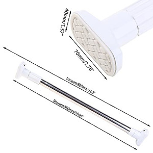 Extendable Telescopic Rods Shower Curtain Poles Clothes Wardrobe Rack Curtain Rods For Windows 66 To 144