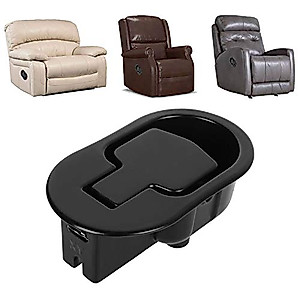 APACALI Recliner Pull Cable Replacement Set of 2, Universal Black Sofa Couch Recliner Release Cables with Metal Pull Handle fits Most Recliner Brands, Hook Exposed Cable Length (4.75")