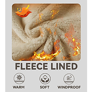 EKLENTSON Jacket for Men Fleece Flannel Plaid Jacket Casual Stylish Travel Coat Thermal Jacket Sherpa Coat Blue Grey 2XL