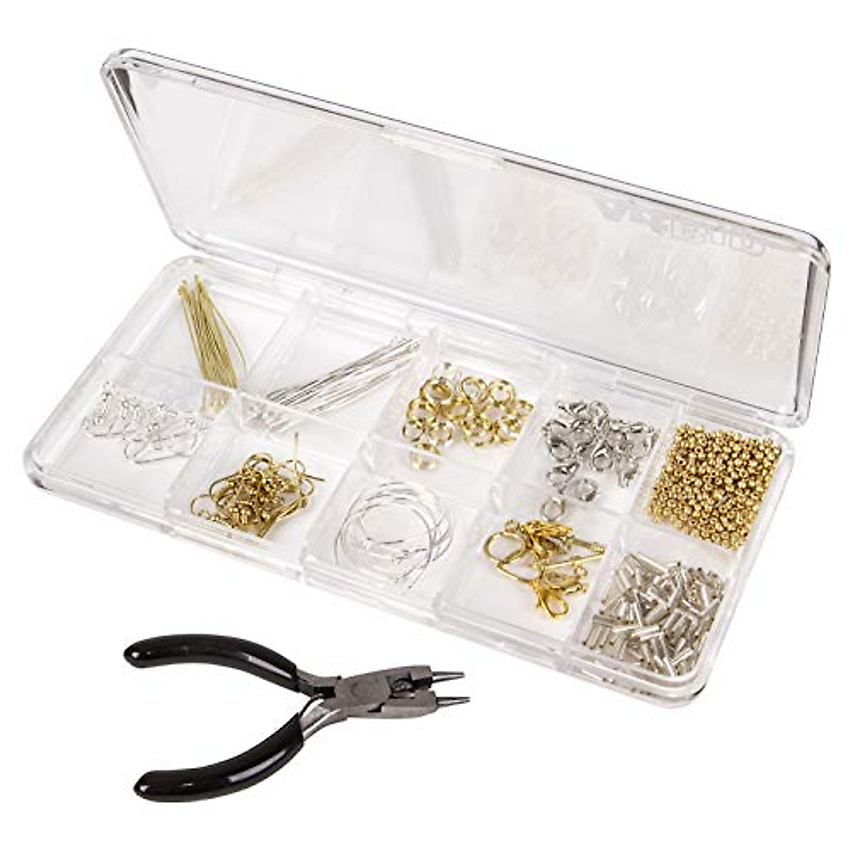 ArtBin 6907AB Slim Line 10 Compartment Small Art & Craft Organizer, [1] Plastic Storage Case, Clear