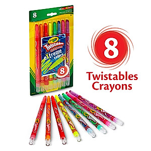 Crayola Twistables Crayons, Neon Colors, 8 Count, assorted extreme, 6-1/2 l x 2/5 w in (52-9738)