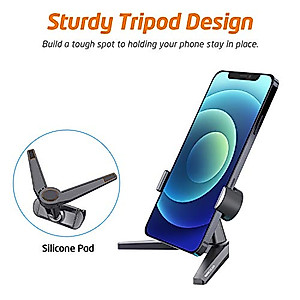 WixGear Phone Holder for Desk, Premium Adjustable Phone Stand for Desk, Home Office Accessories, Desktop Phone Holder Mount for iPhone and All Smartphones
