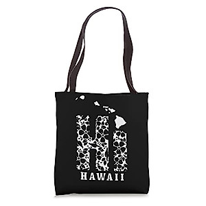 Hawaii HI Hawaiian Islands Map Surf Surfer Hilo Maui Tote Bag