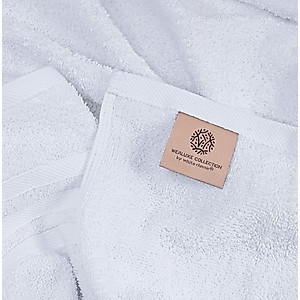Wealuxe White Bath Towels 27x54 Inch, Cotton Towel Set for Bathroom, Hotel, Gym, Spa, Soft Extra Absorbent Quick Dry 4 Pack