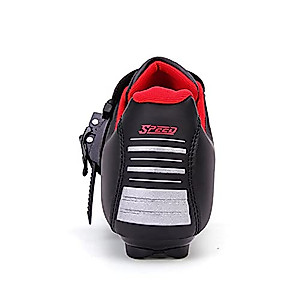 Prodkfe Unisex Outdoor Sports Cycling Shoes MTB/Mountain Men's Bike Shoes SPD Women's Compatible with 2-Bolt Cleats Black/Red 42EU