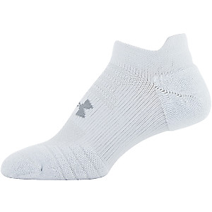 Under Armour Women's Play Up No Show Tab Socks, 3-Pairs, Halo Gray Assorted, Medium