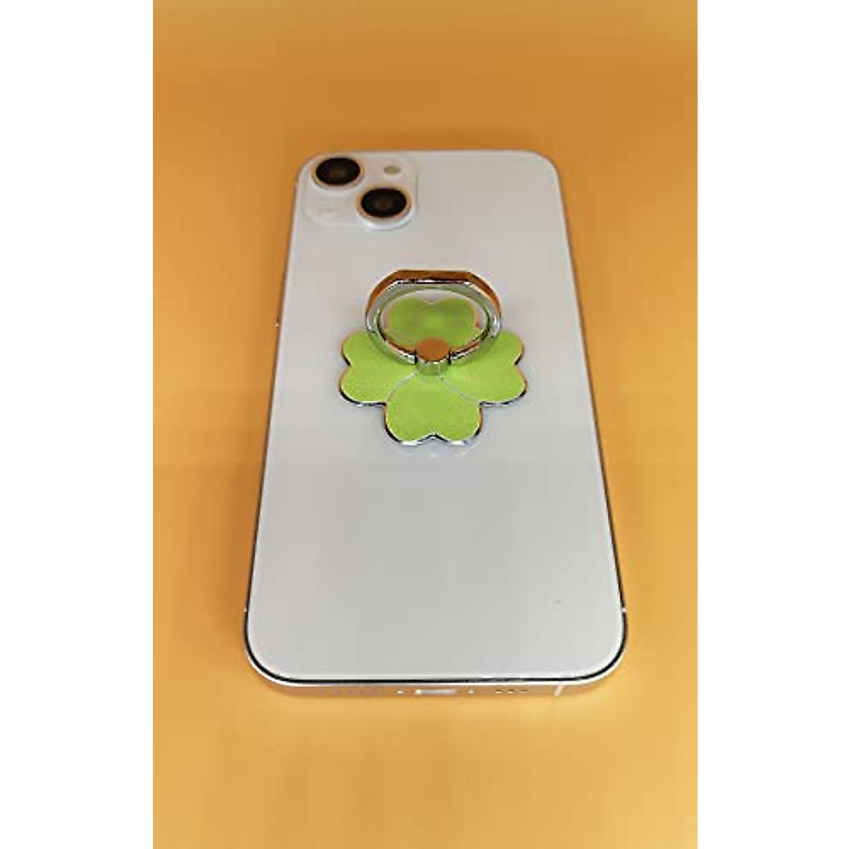 Cacylife Colorful Clover Cell Phone Ring Holder Set,4 Pack Cute Finger Rings,Compatible with iPhone,Samsung Galaxy,iPad,Tablet and Other Android Phones or Case(Pink,White,Green,Blue)