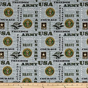 Military Army Heather Allover Multi, Fabric by the Yard