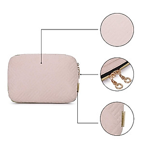 BAGSMART Backpack for Women & Electronics Organizer Set, College Must Haves, Travel Essentials for Women, Pink