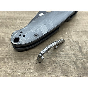 Metonboss Brushed Titanium Gear BACKSPACER for Spyderco PARA 3 (Brushed)